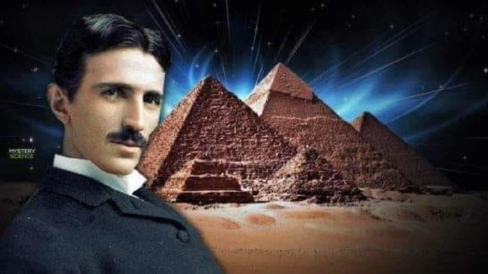 Why was Tesla so anxiously studying the pyramids of Egypt?